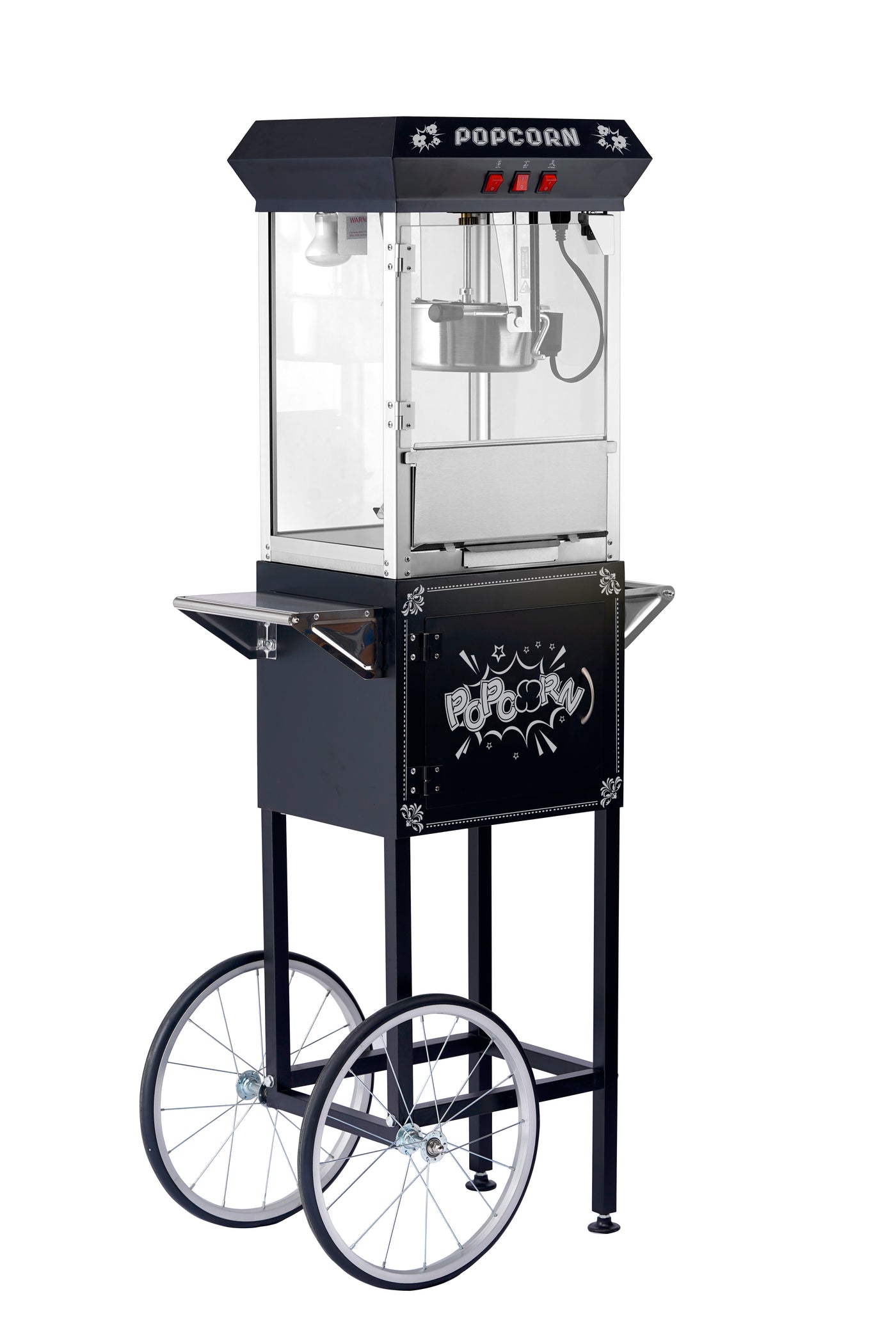 8oz Black Canadian Commercial Popcorn Machine with Stand 8oz — The ...