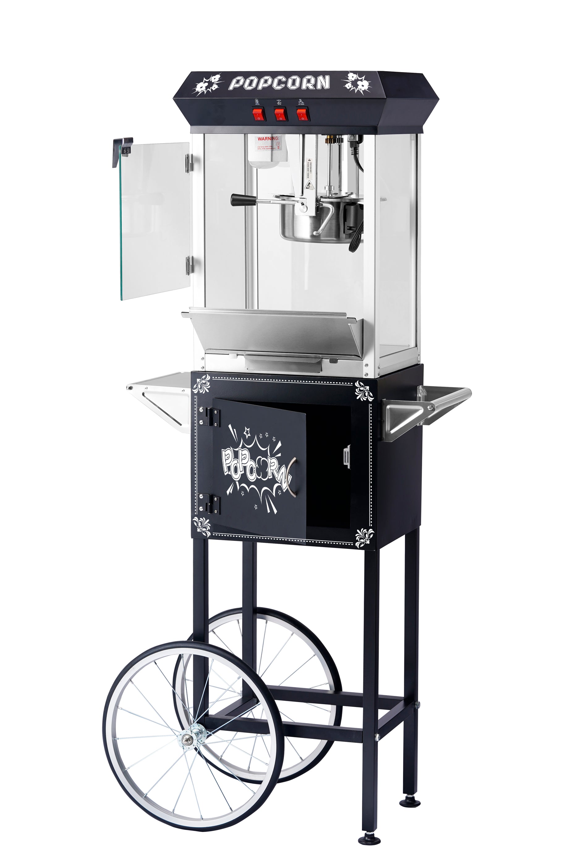 8oz Black Canadian Commercial Popcorn Machine with Stand 8oz — The ...