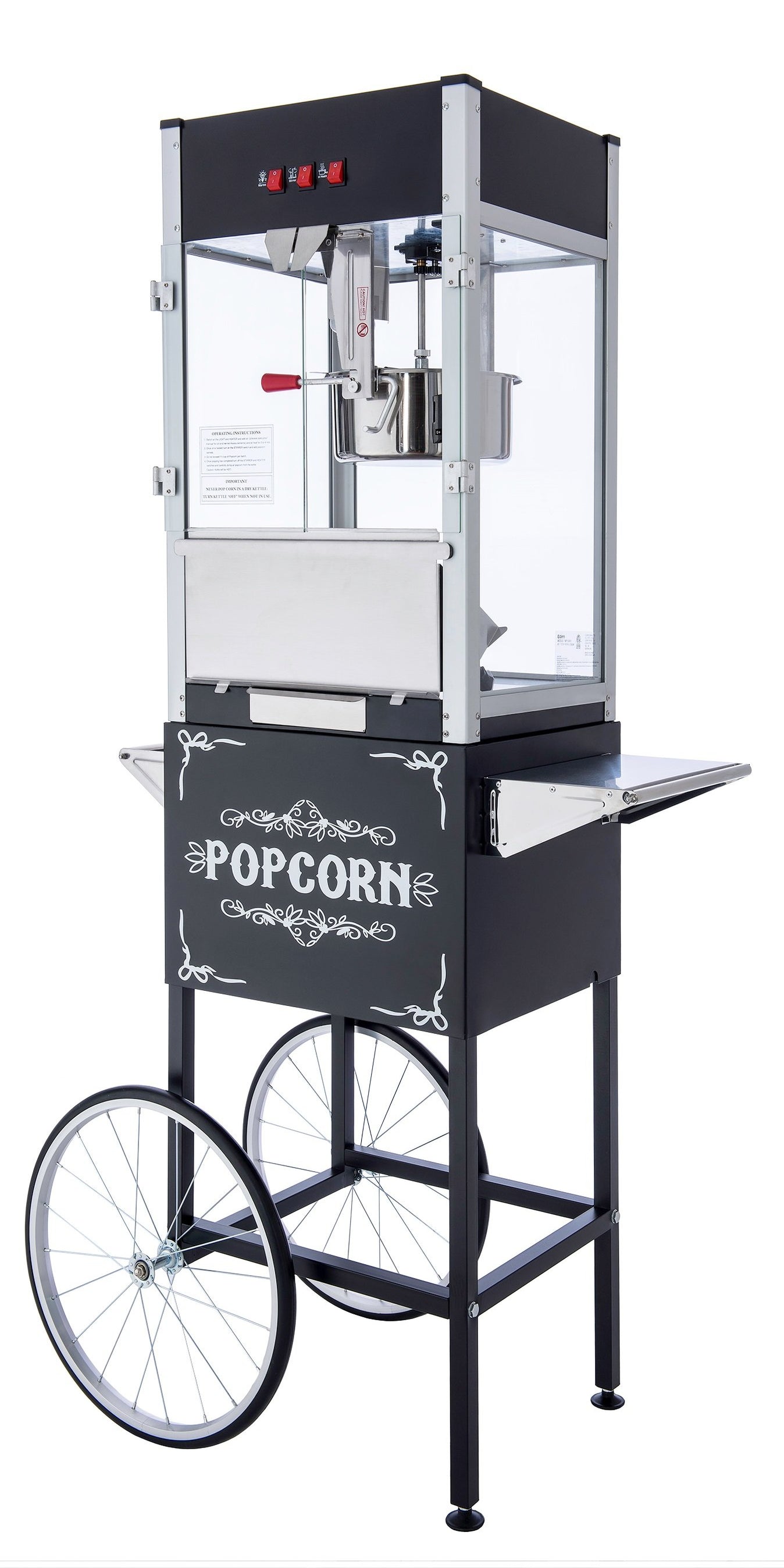 12oz Black Canadian Commercial Popcorn Machine with Stand — The Canada ...