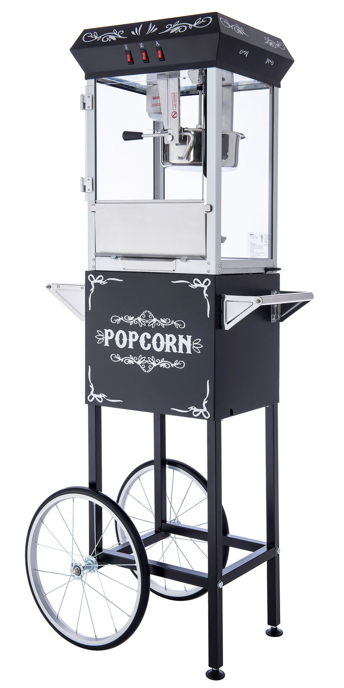 8oz Black Canadian Commercial Popcorn Machine with Stand 8oz — The ...